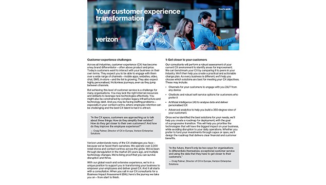 Overcome CX Challenges | Verizon